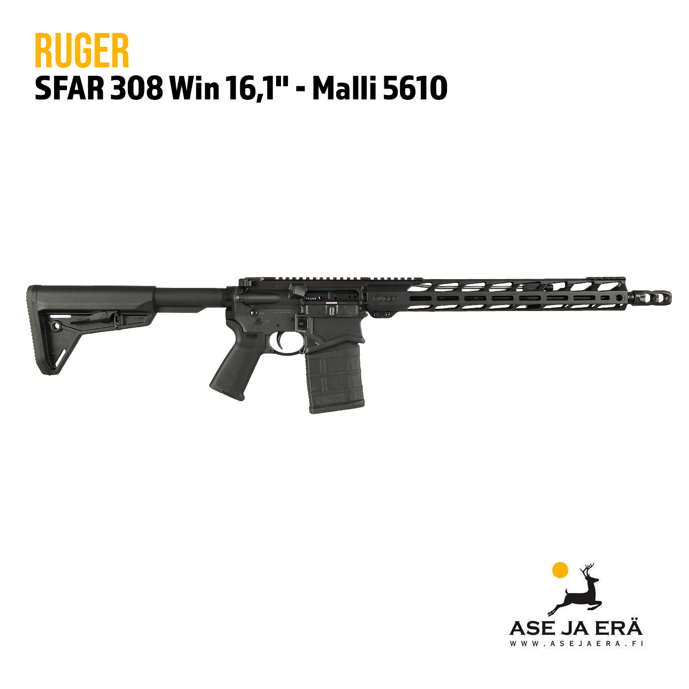 Ruger SFAR 16,1" .308 Win puoliautomattikivääri Malli 5610 - asejaera ...