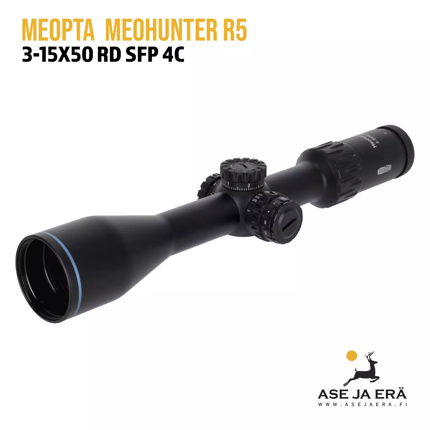 Meopta Meohunter R5 3-15X50 RD SFP 4C kiikaritähtäin 5x Zoom, 11 portainen punapiste - asejaera ...