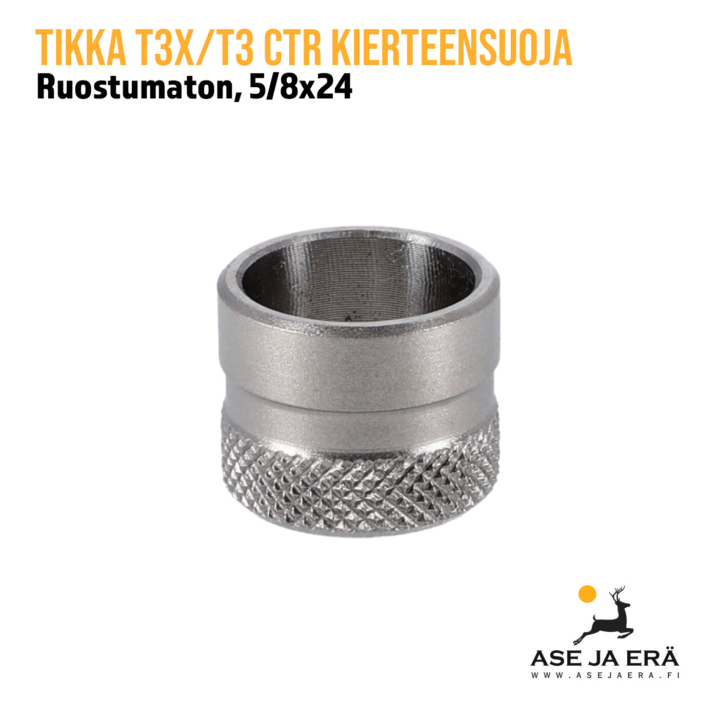 Tikka T3x/T3 CTR Stainless kierteensuoja 5/8x24 Ruostumaton - asejaera.fi verkkokauppa