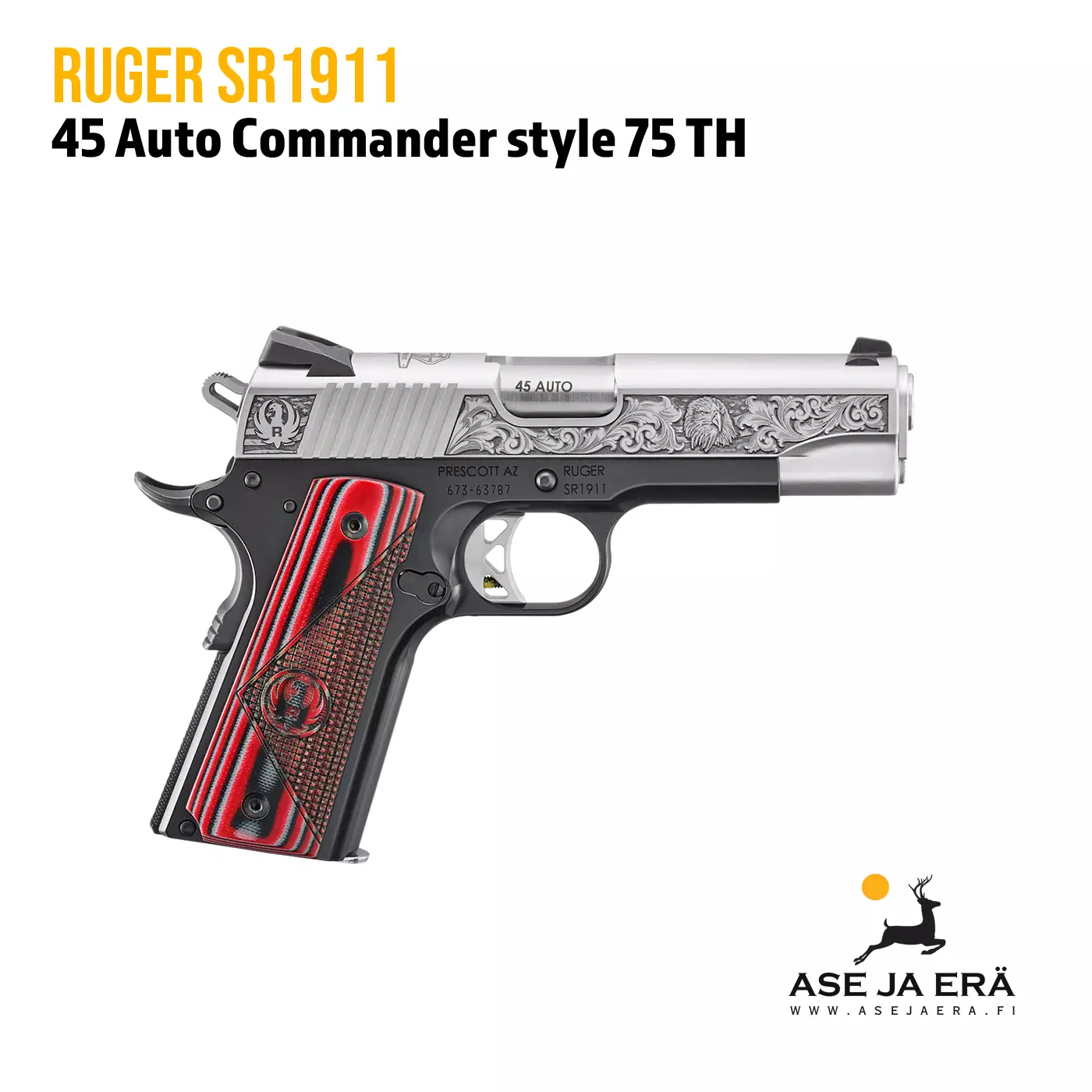 Ruger SR1911 pistooli .45 ACP Commander Style Red Barn Street Edition ...