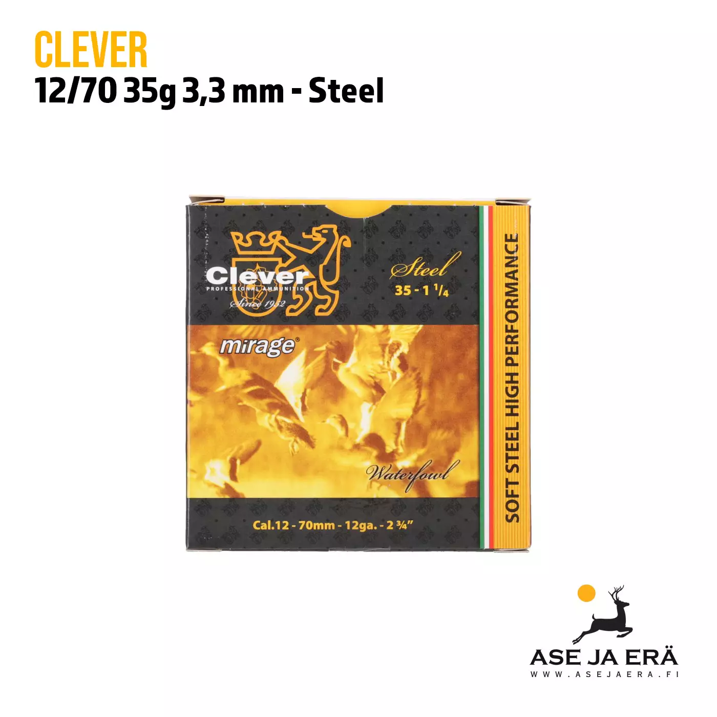 Clever Mirage Soft Steel T4 12/70 35g haulikonpatruuna - asejaera.fi ...