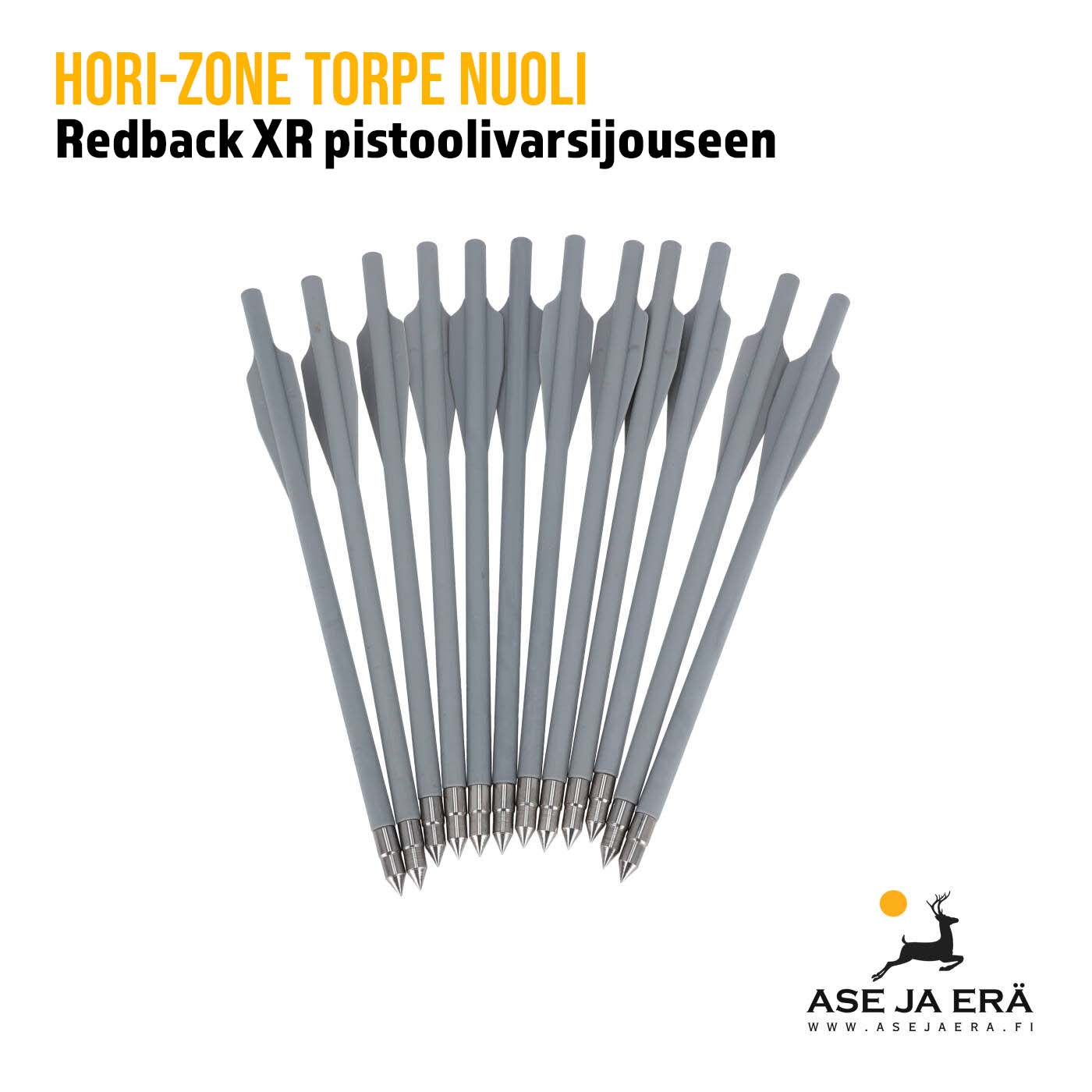 Hori-Zone Redback XR pistoolivarsijousen komposiittinuoli 12kpl Helical ...