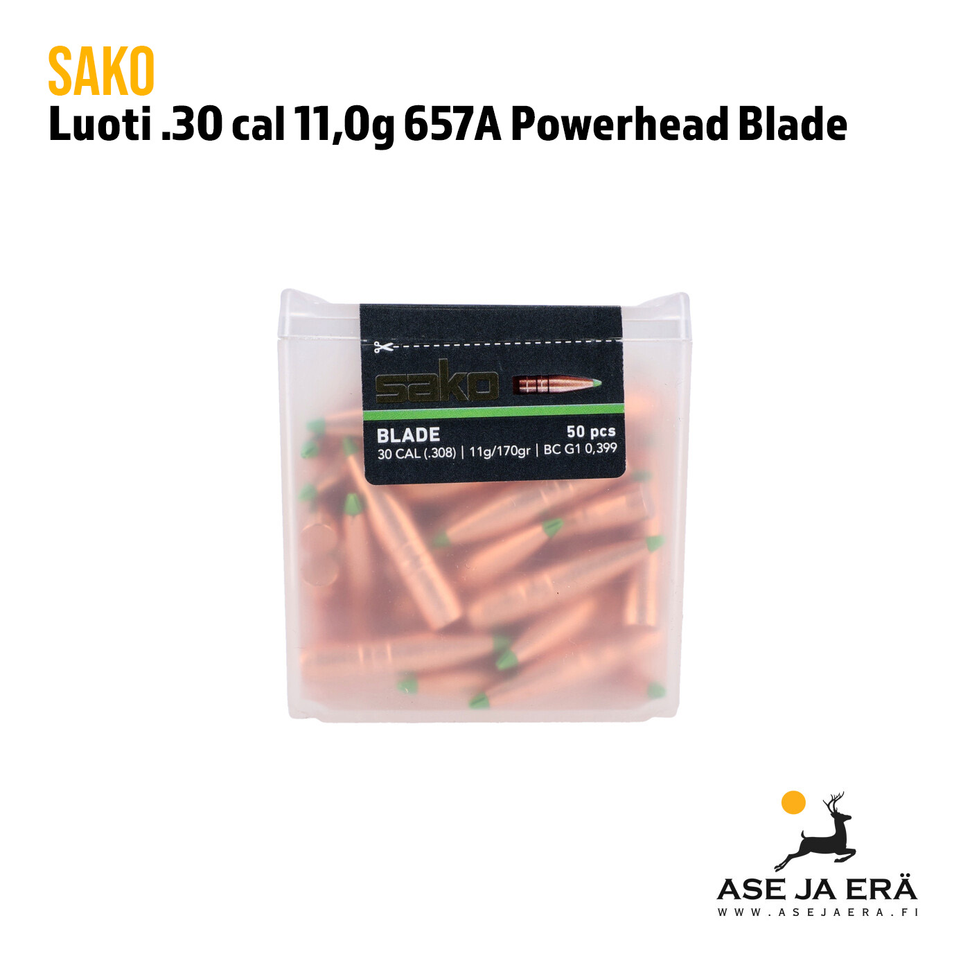 Sako Powerhead Blade luoti .30cal 50kpl - asejaera.fi verkkokauppa