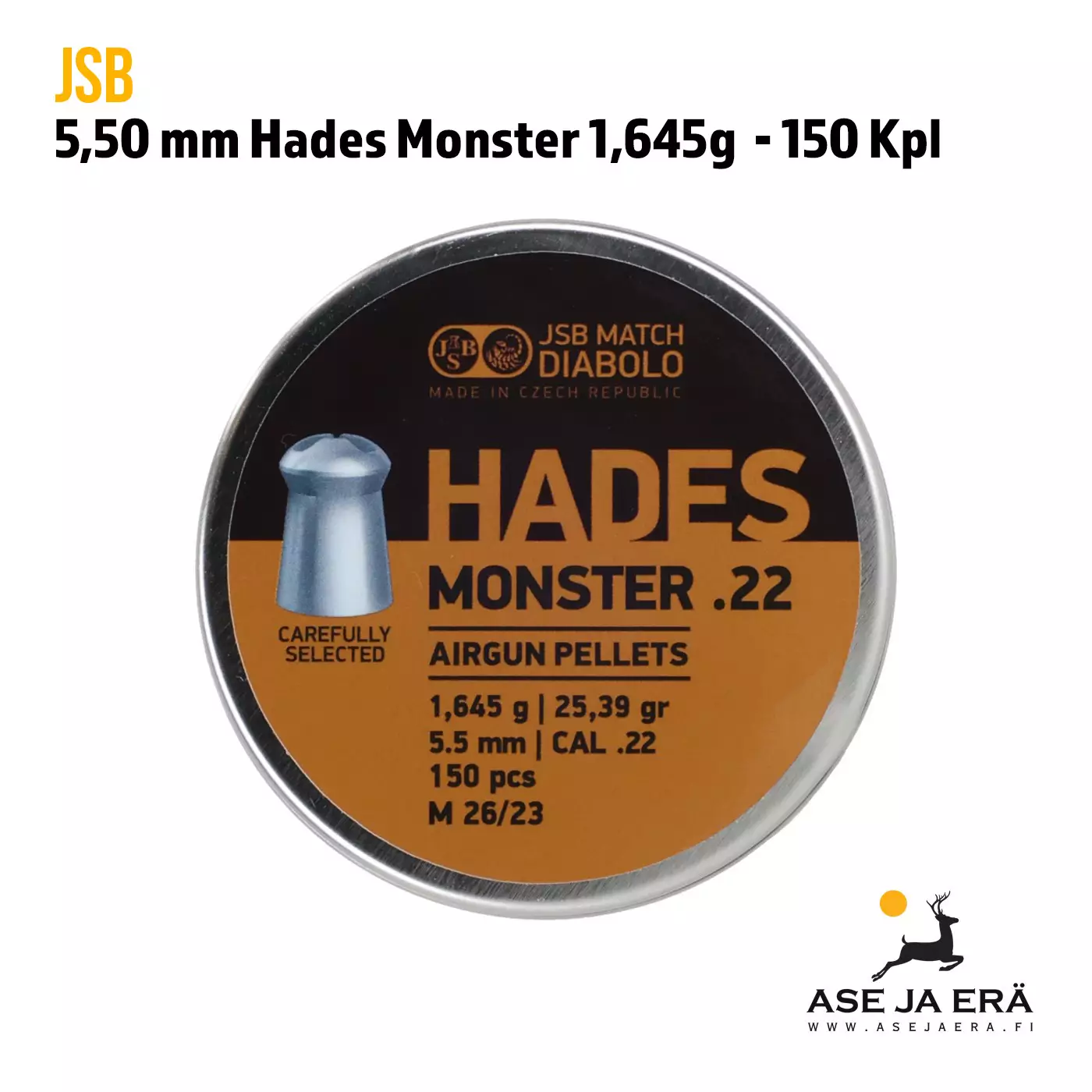 5,50mm JSB Hades Monster 1,645g ilma-aseluoti Carefully selected Hollow Point - asejaera.fi ...