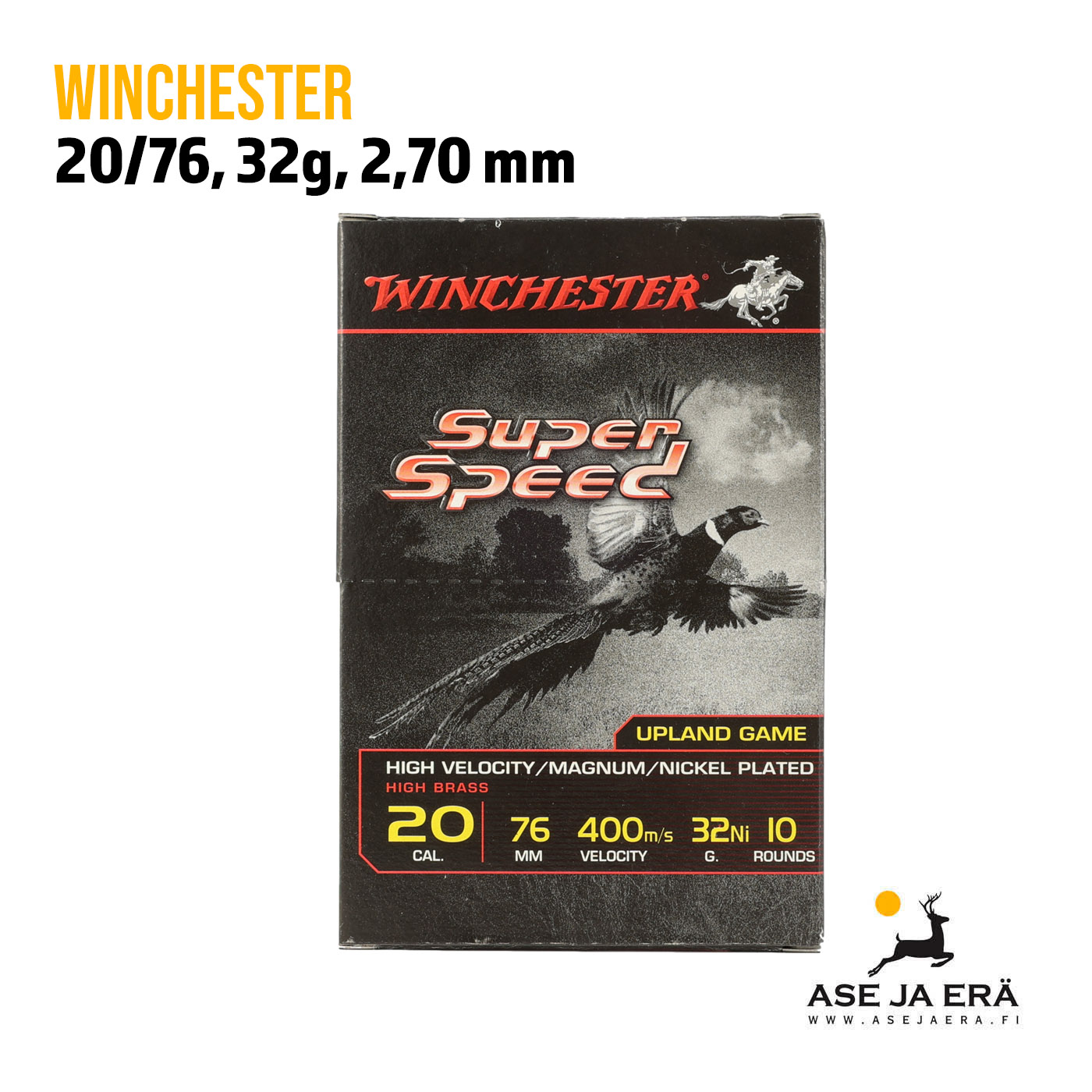 Winchester SuperSpeed 20/76 32 g haulikonpatruuna - asejaera.fi ...