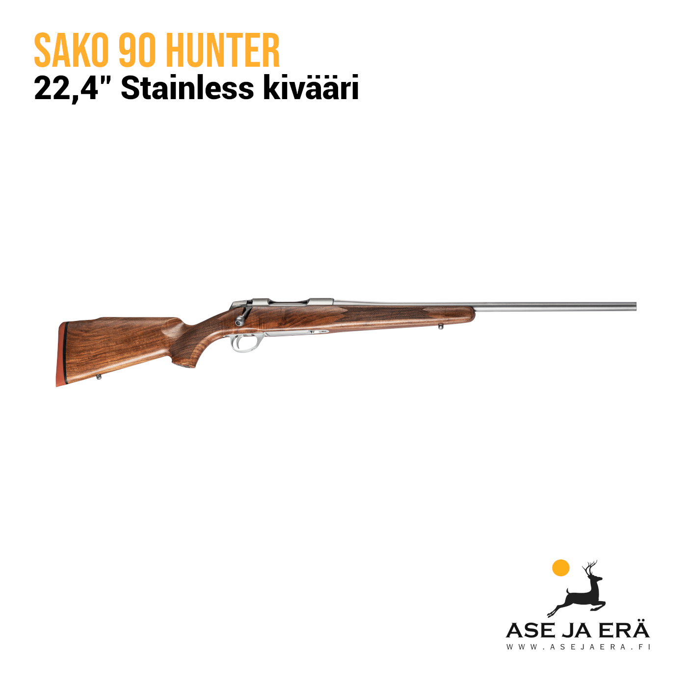 Sako 90 Hunter Stainless 22,4" kivääri - asejaera.fi verkkokauppa