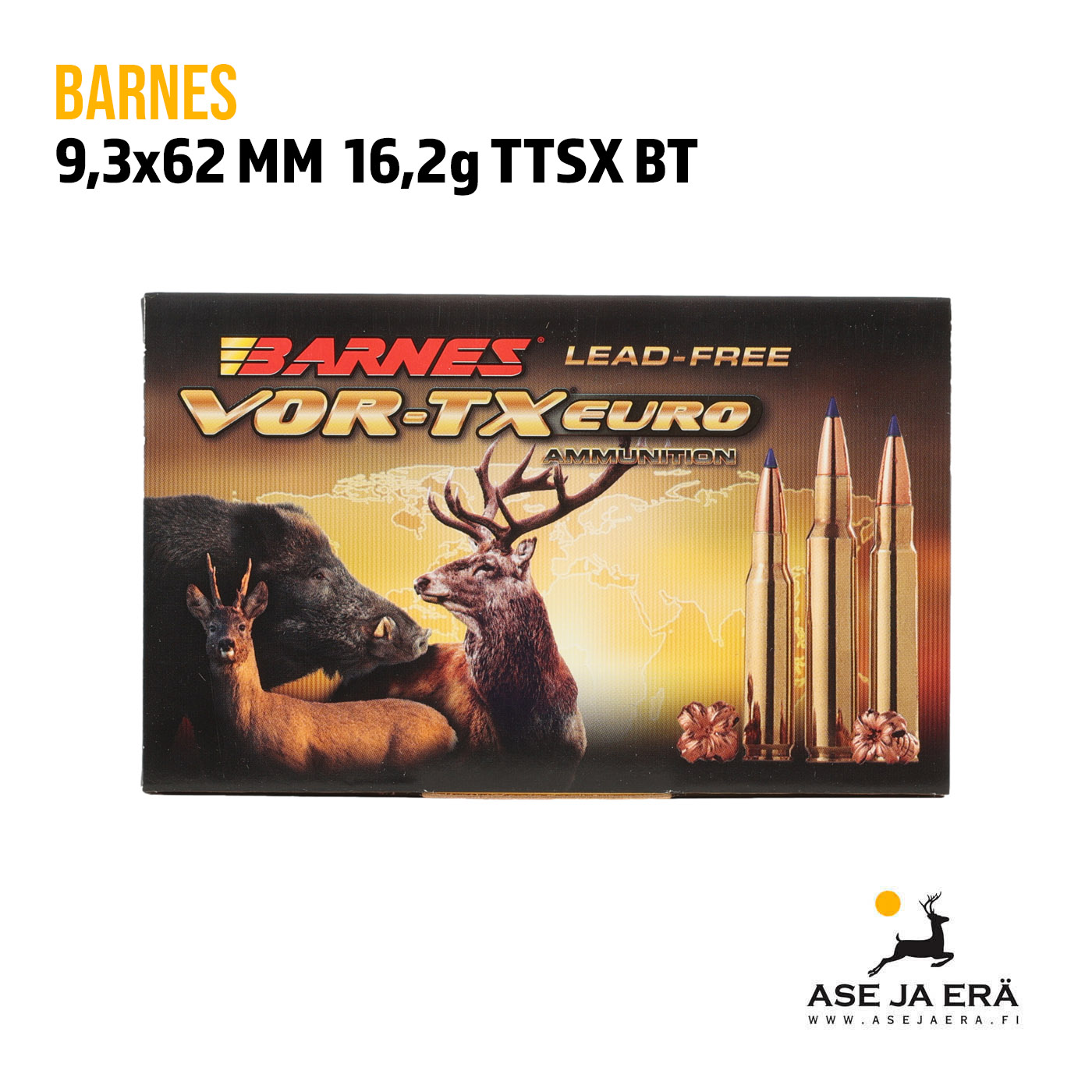 Barnes VOR-TX Euro 9,3x62 TTSX BT 16,2g 20 kpl - asejaera.fi verkkokauppa