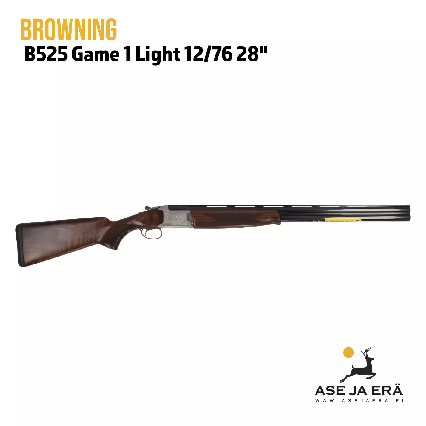 Browning B525 Game 1 Light 12/76 Pällekkäispippuinen hauliko - asejaera.fi verkkokauppa