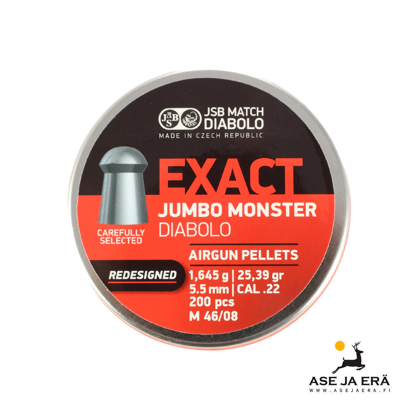 JSB Exact Jumbo Monster Redesigned 5,52mm ilma-aseluoti 1,645g REDESIGNED 200 kpl - asejaera.fi ...