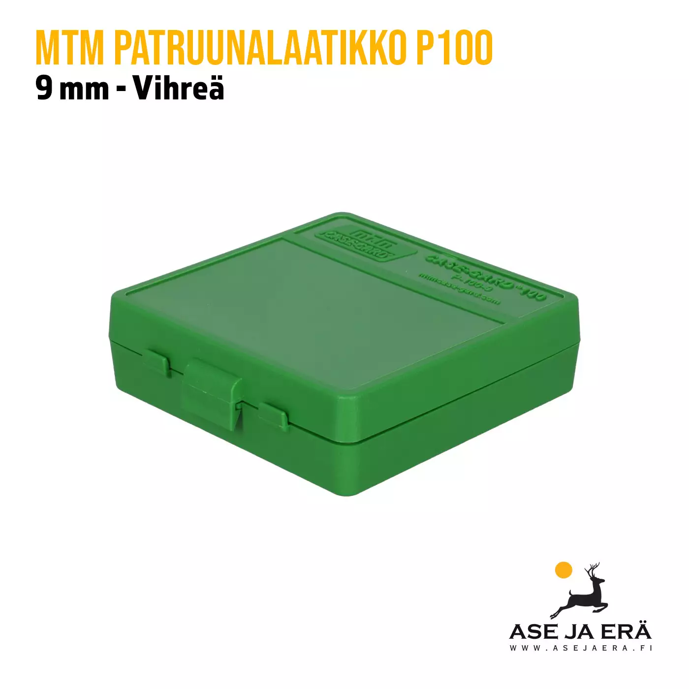MTM P-100-9 9mm patruunalaatikko - asejaera.fi verkkokauppa