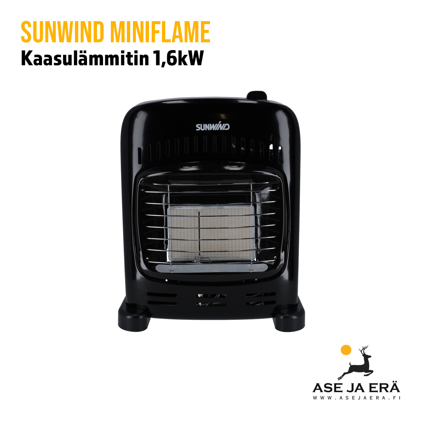Sunwind Miniflame Kaasulämmitin 1,6kW Pienikokoinen koppi lämppäri - asejaera.fi verkkokauppa