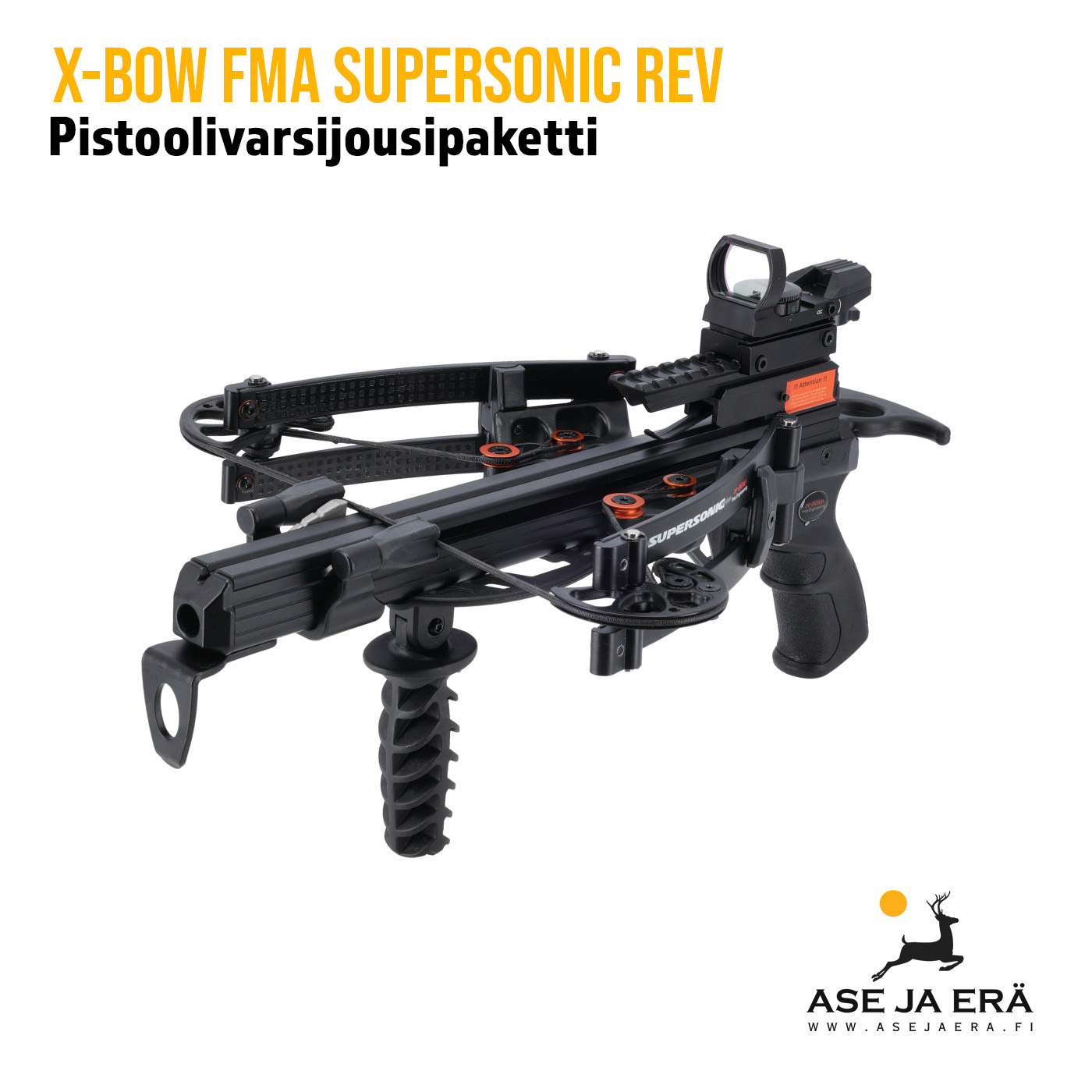 X-Bow FMA Supersonic REV SET Pistoolivarsijousi lisävarusteilla Pistol ...
