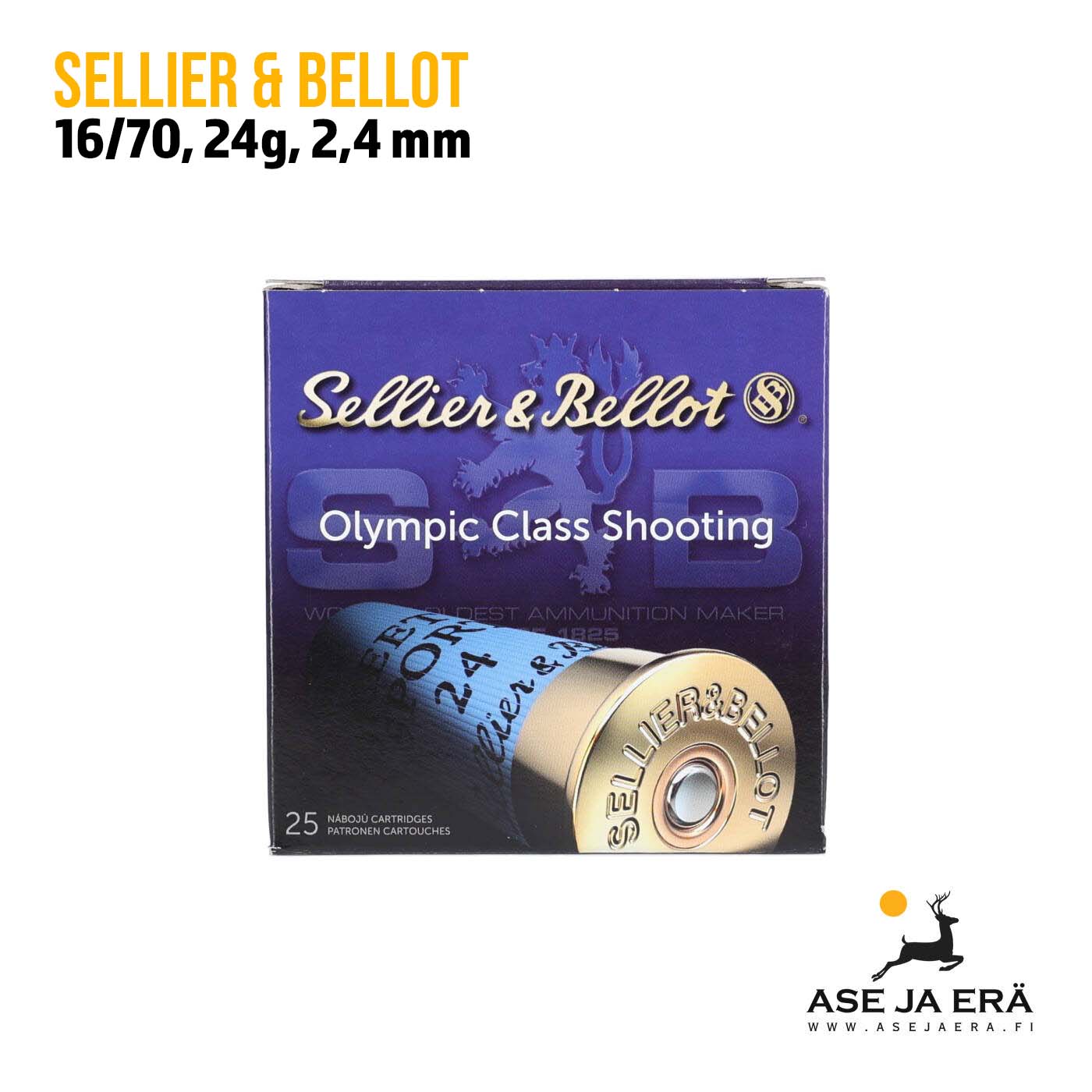 16/70 Sellier & Bellot Sport Trap 2,4mm 24g Haulikonpatruuna - asejaera.fi verkkokauppa