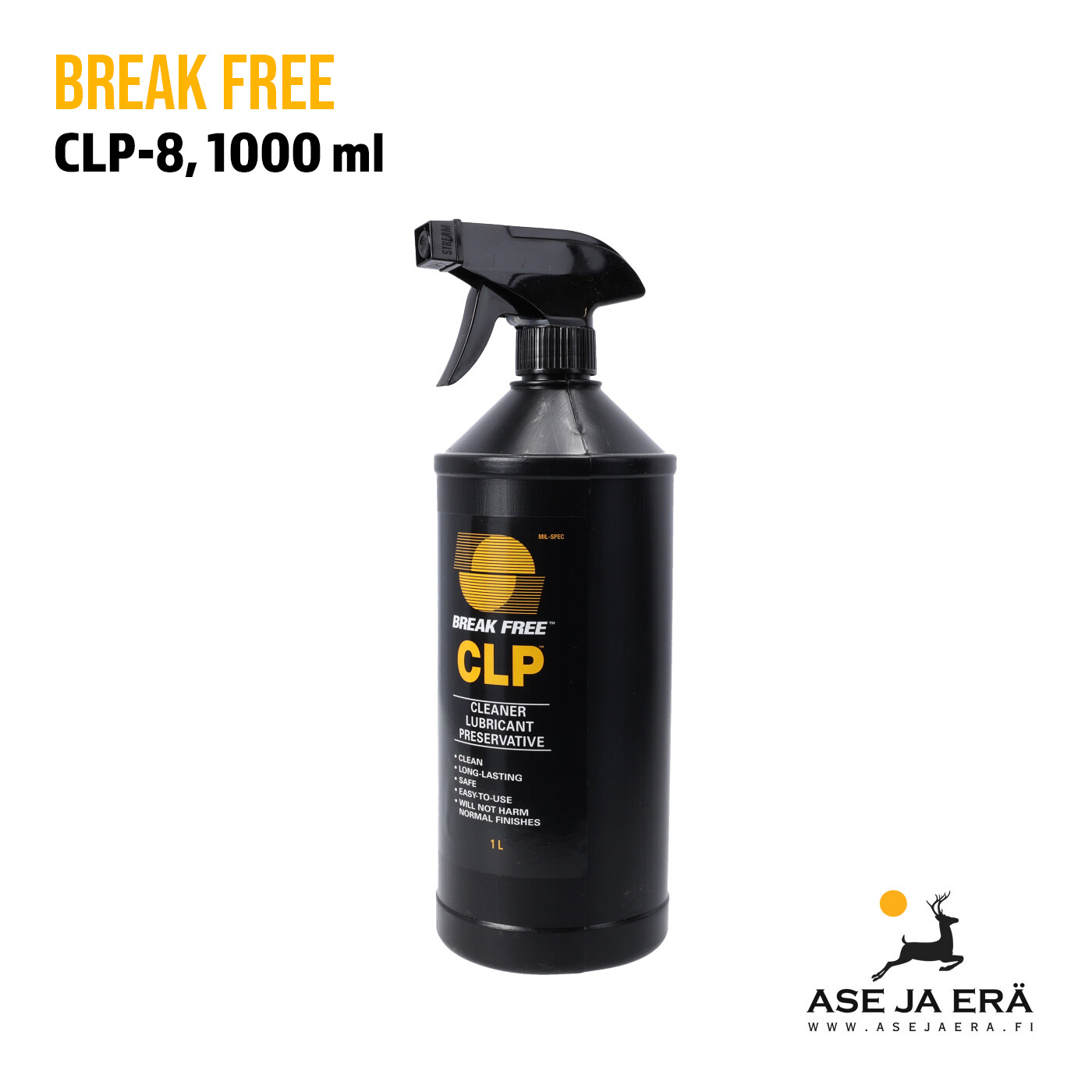Break Free CLP 8 1000 Ml Ase ljy Mil spec Gun Oil Asejaera fi Break Free CLP 8 1000 Ml Ase ljy Mil spec Gun Oil Asejaera fi