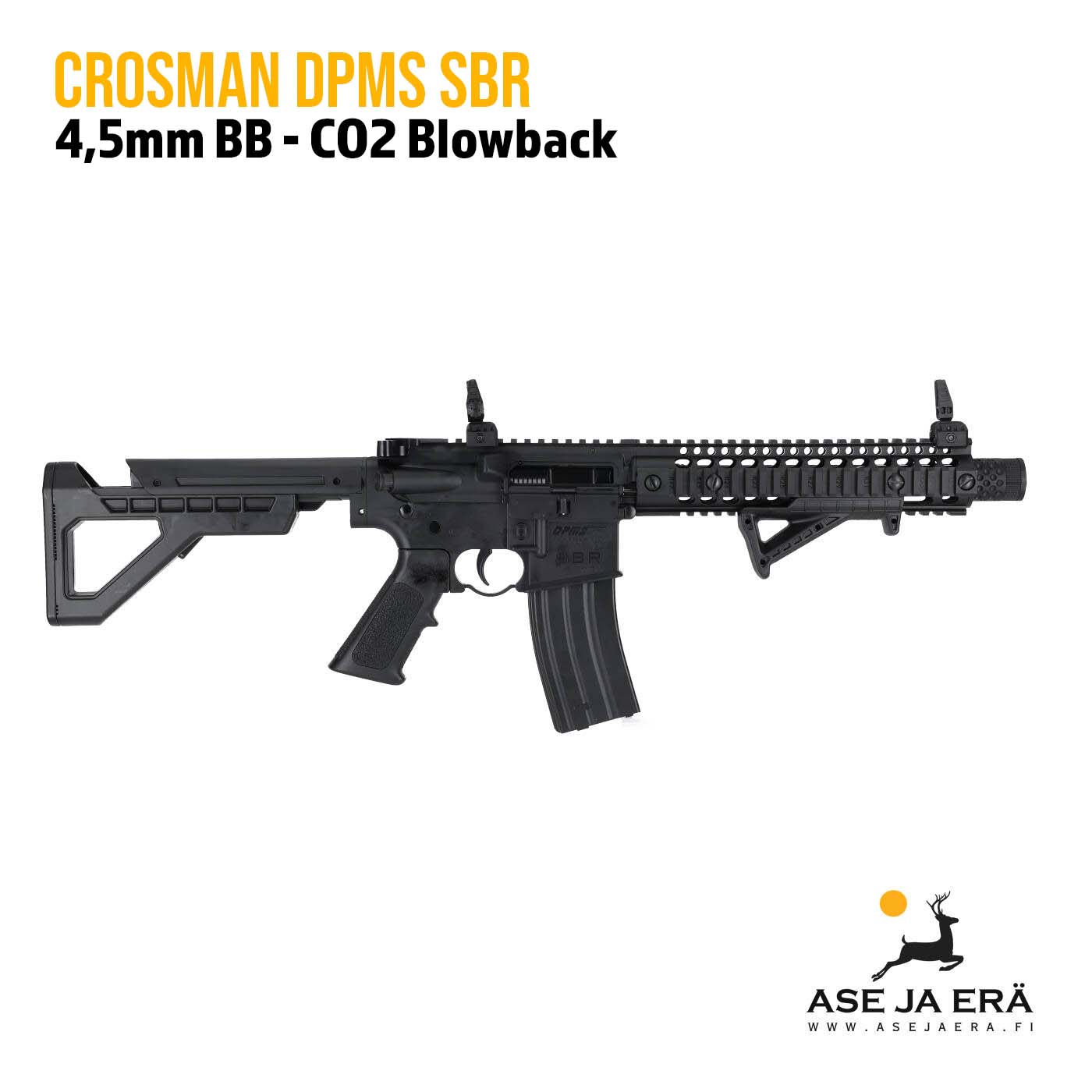 Crosman DPMS SBR 4,5mm BB CO2 ilmakivääri - Sarjatuli, Blowback ...