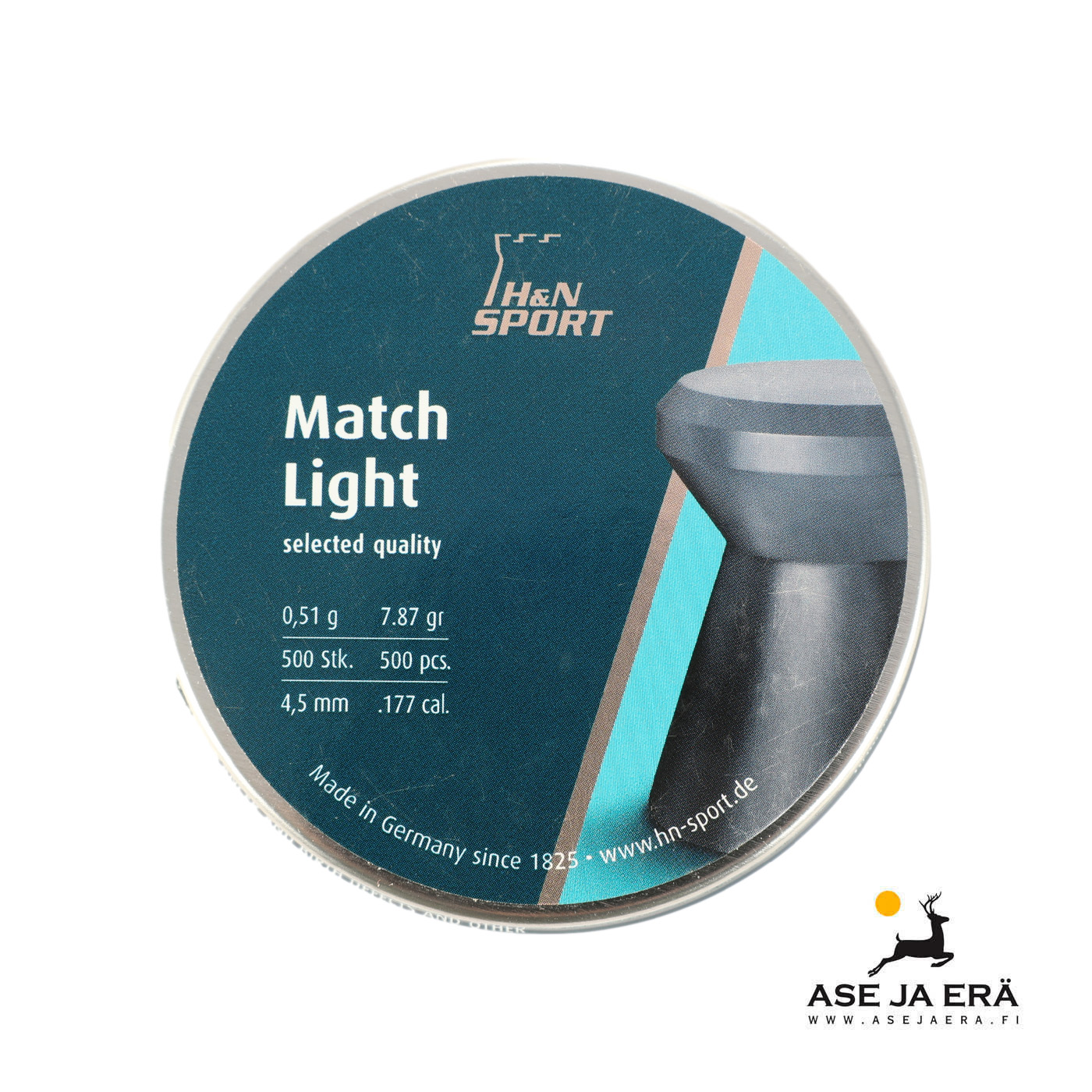 4,50mm H&N Match Light ilmakiväärin luoti 0,51g - asejaera.fi verkkokauppa