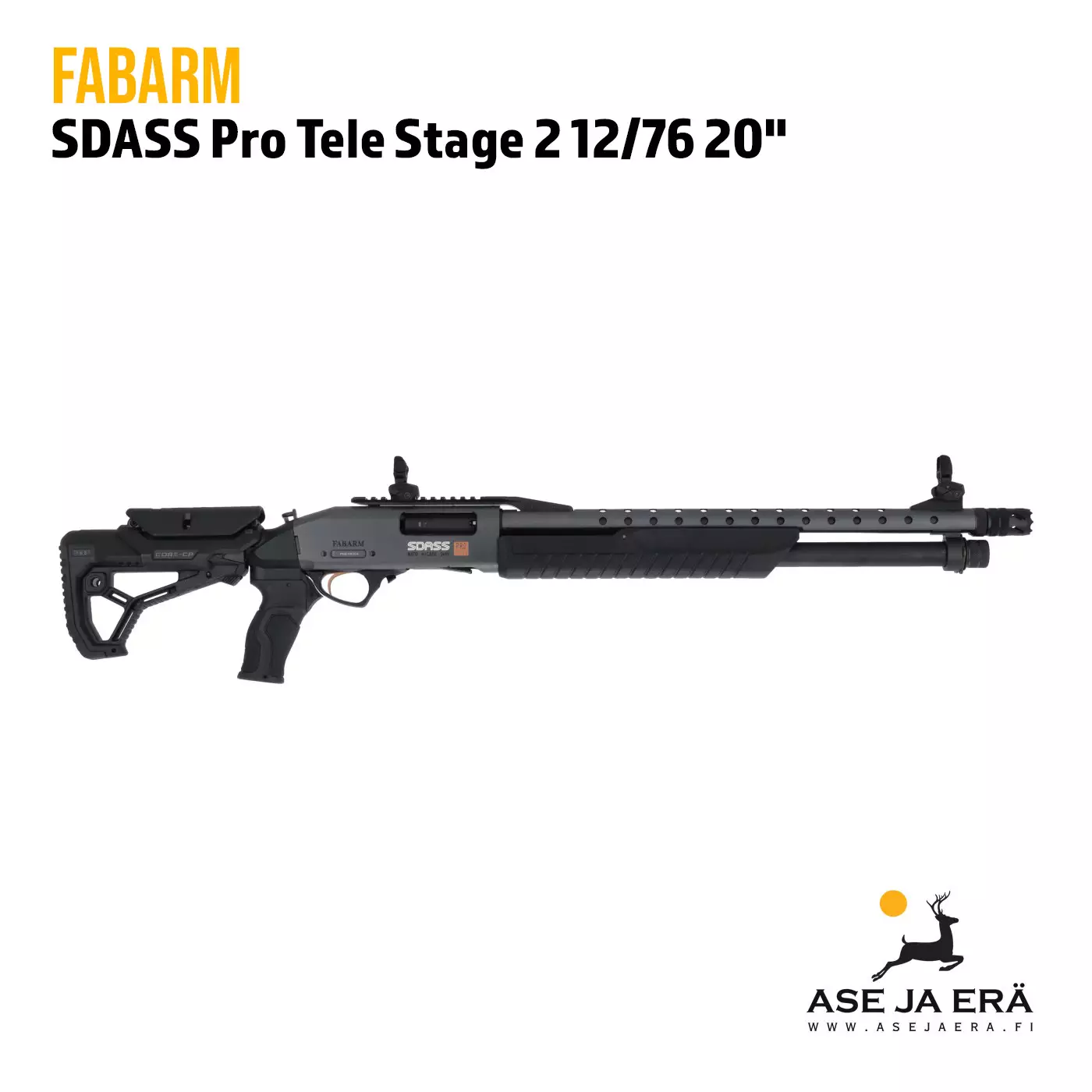 Fabarm SDASS Pro Telescopic Stage 2 12/76 20" pumppuhaulikko ...