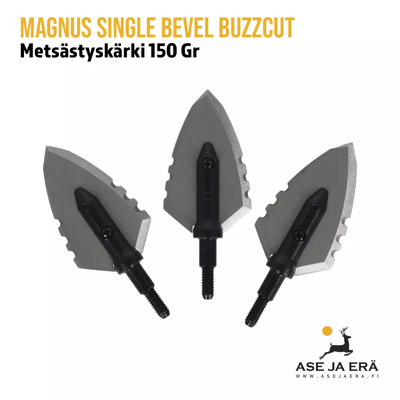 Magnus Single Bevel Buzzcut 150gr metsästyskärki Luotettava ja tehokas ...
