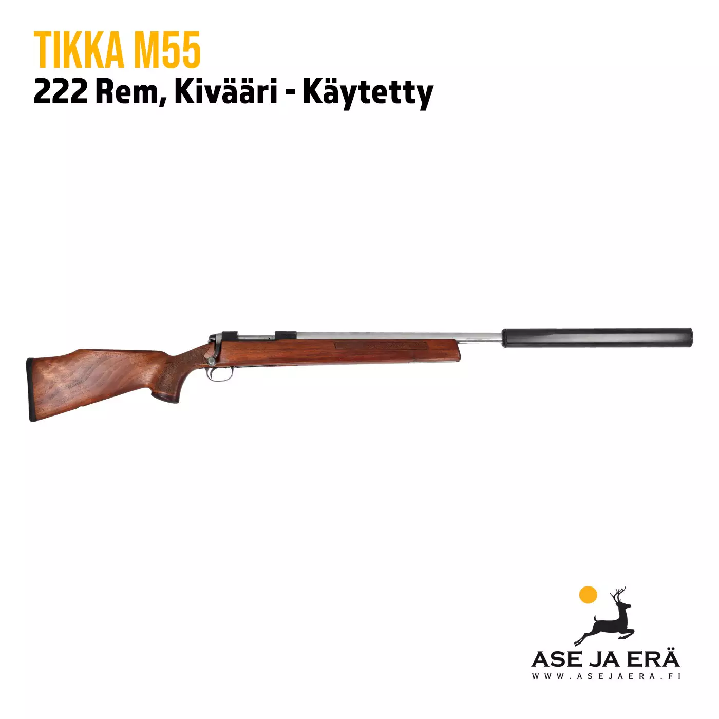 Tikka M55 .222Rem Metsästyskivääri - Käytetty Klassikko tarkkusammuntaan - asejaera.fi verkkokauppa