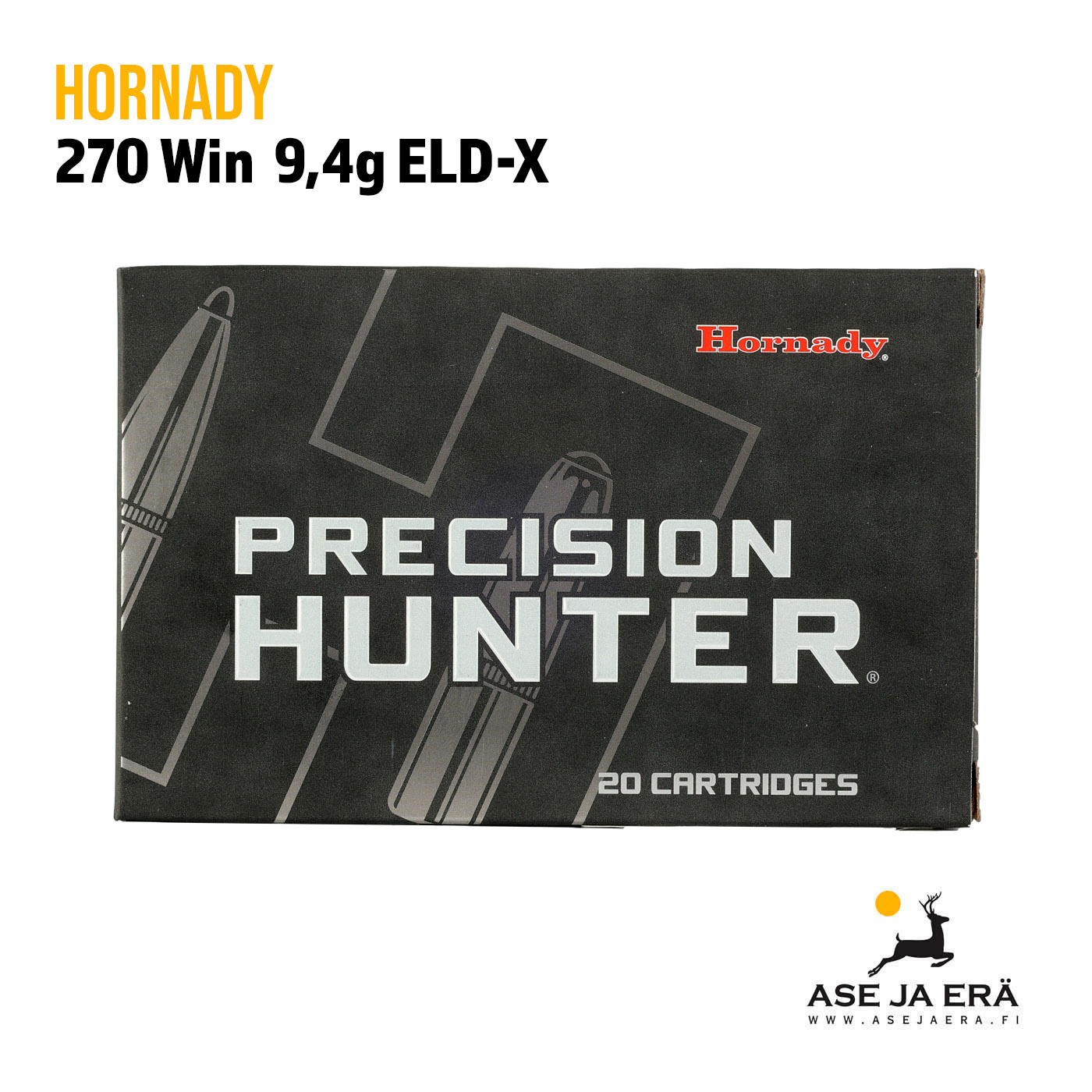 Hornady Precision Hunter® .270 Win 9,4g ELD-X® - asejaera.fi verkkokauppa