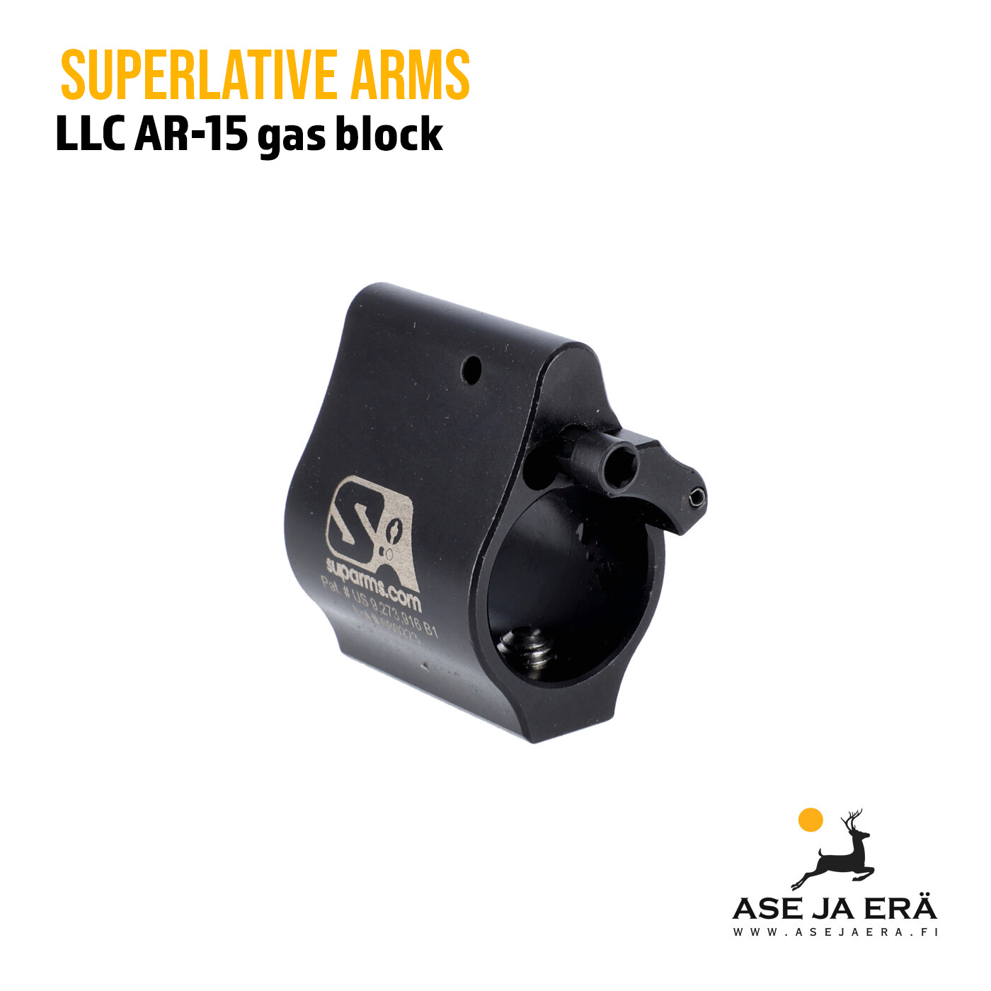 Superlative Arms LLC AR-15 gas block säädettävä kaasuportti .625" solid ...