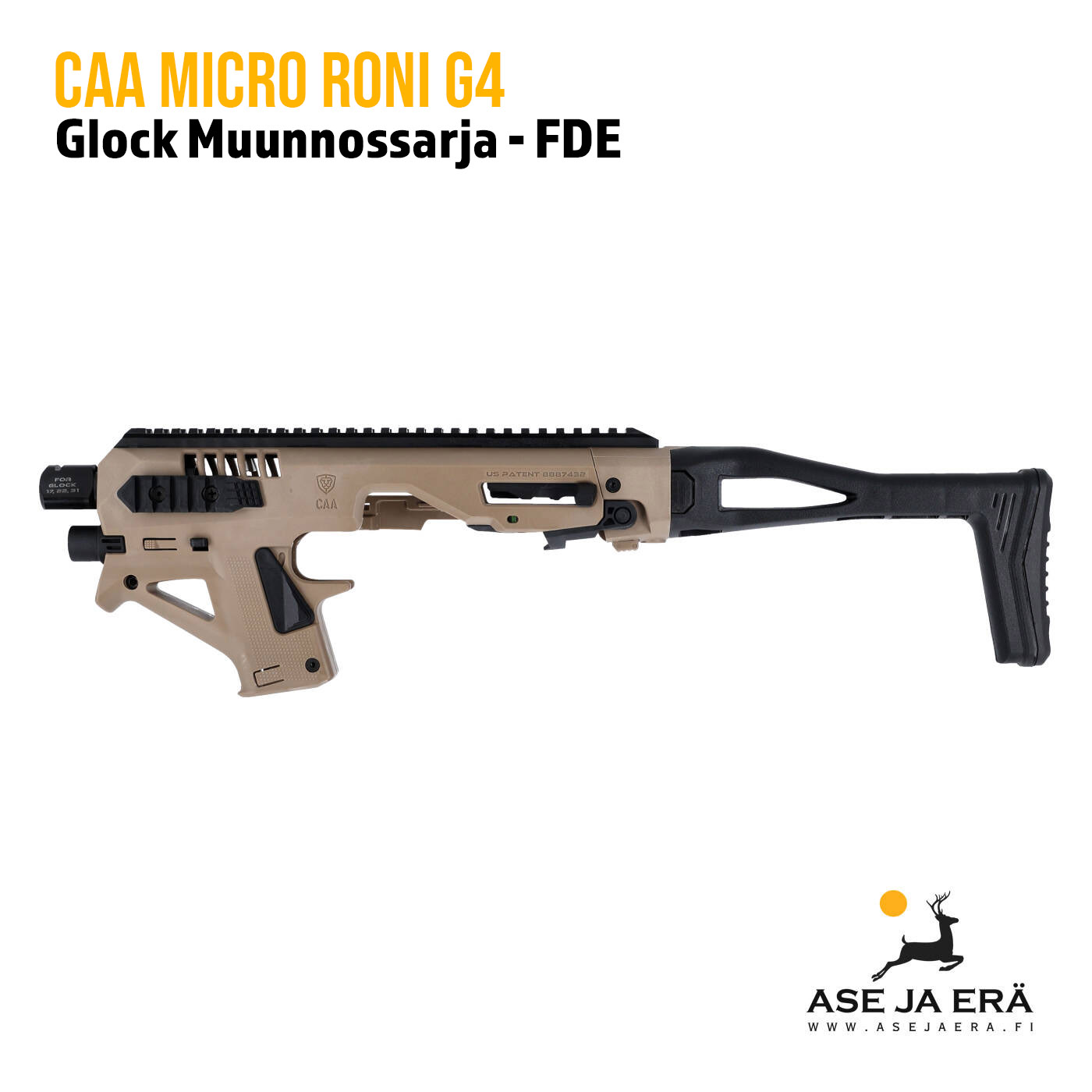 CAA Micro RONI G4 muunnossarja Glock pistooleille - FDE Glock 17 / 18 ...