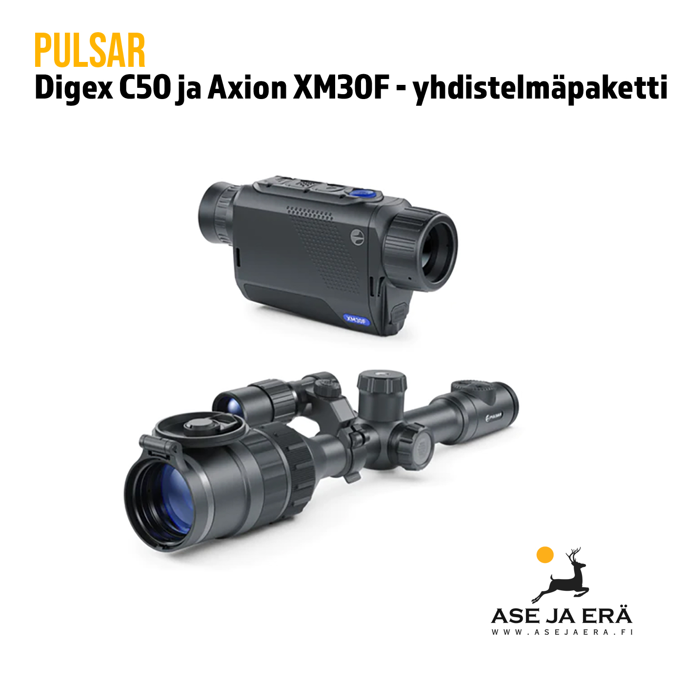 Pulsar Digex C50 + Axion XM30F paketti Digitähtäin-Lämpökamera setti ...