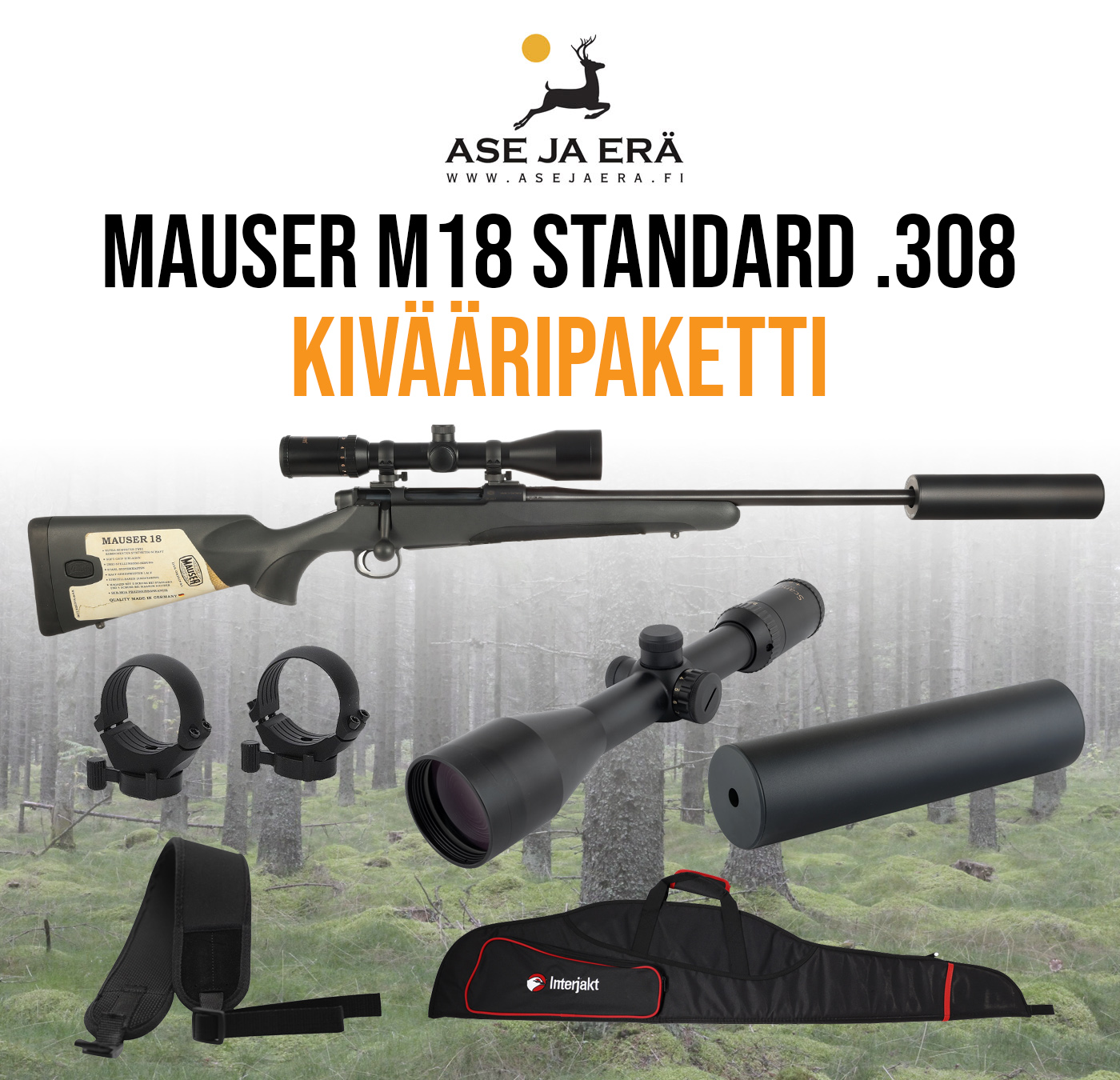 Mauser M18 Standard .308 kivääripaketti Asepaketti - asejaera.fi ...